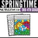 Spring Multiplication Color by Number Worksheets - Etsy