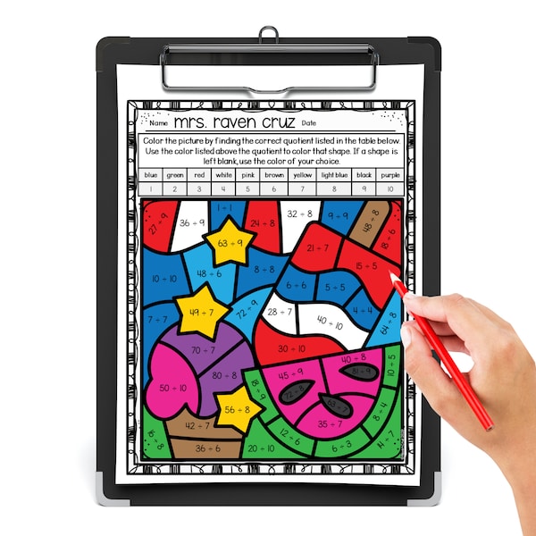 4th Grade Division Worksheets - Etsy