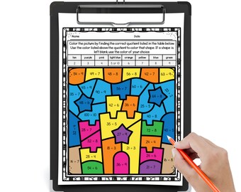 Fast Food Multiplication Color by Number Worksheets (Download Now) - Etsy