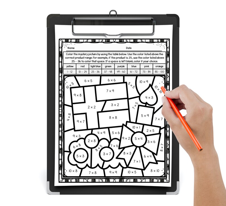 Color by Number for St. Lucia's Day Multiplication Printable ...