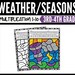 Weather and Season Multiplication Color by Number Worksheets | 3rd ...