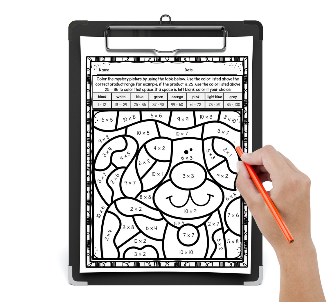 Pet Shop Multiplication Color by Number Worksheets 3rd Grade - Etsy