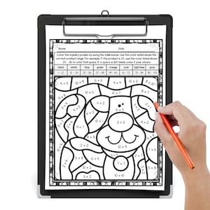 Pet Shop Multiplication Color by Number Worksheets | 3rd Grade ...