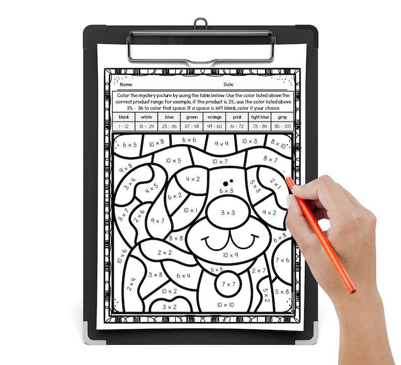 Pet Shop Multiplication Color by Number Worksheets | 3rd Grade ...