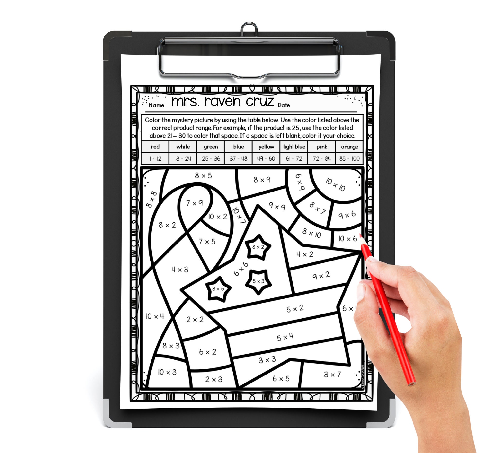 Memorial Day Coloring Pages Multiplication Color by Number Worksheets ...