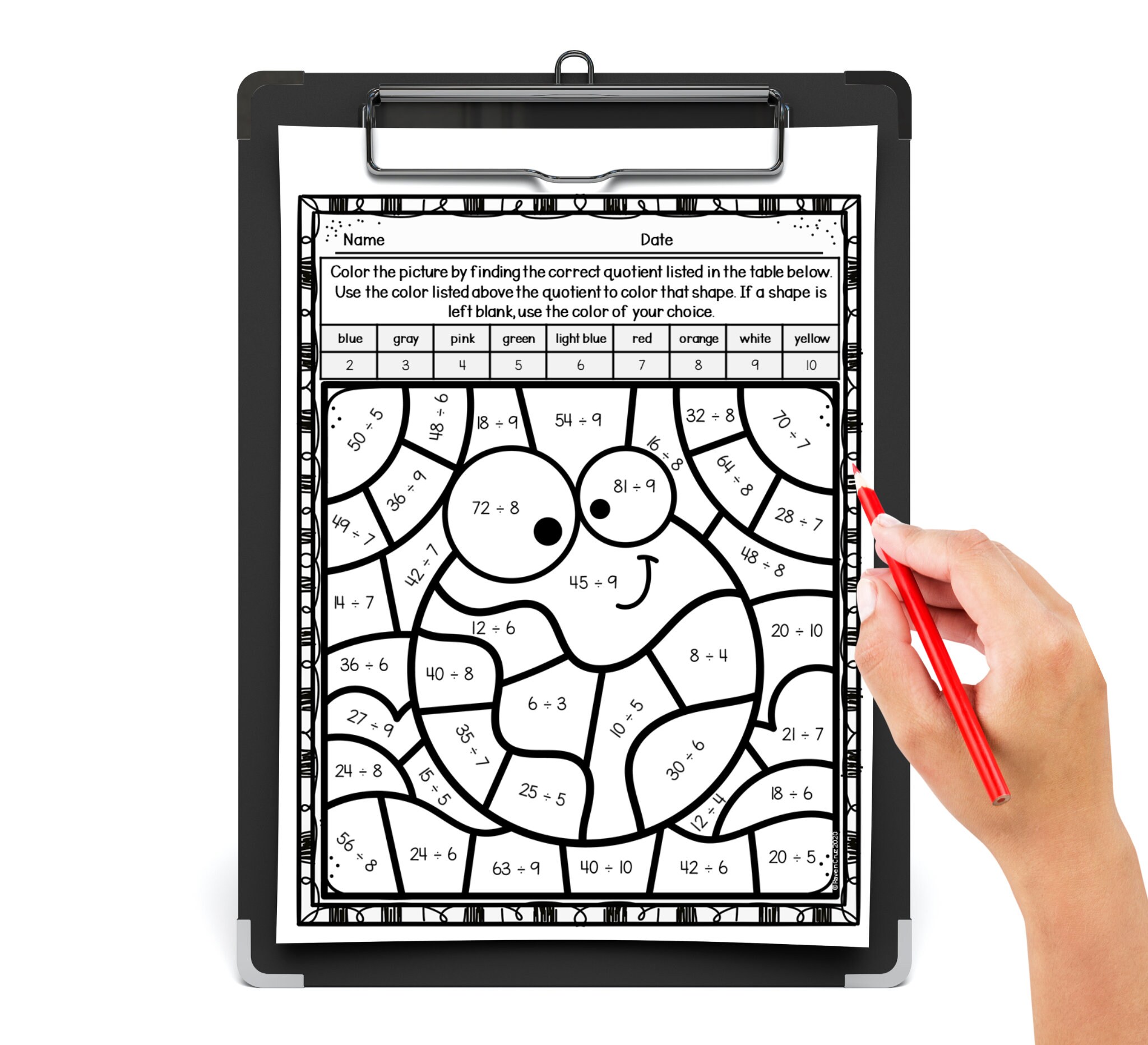 Earth Day Division Color by Number Worksheets for 3rd Grade and 4th ...