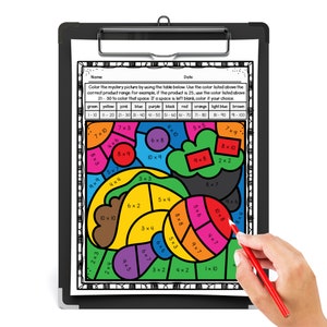 Cinco De Mayo Color by Number Multiplication Worksheets for 3rd Grade ...