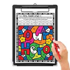 Memorial Day Color by Number: Odd & Even Worksheet (digital Download ...