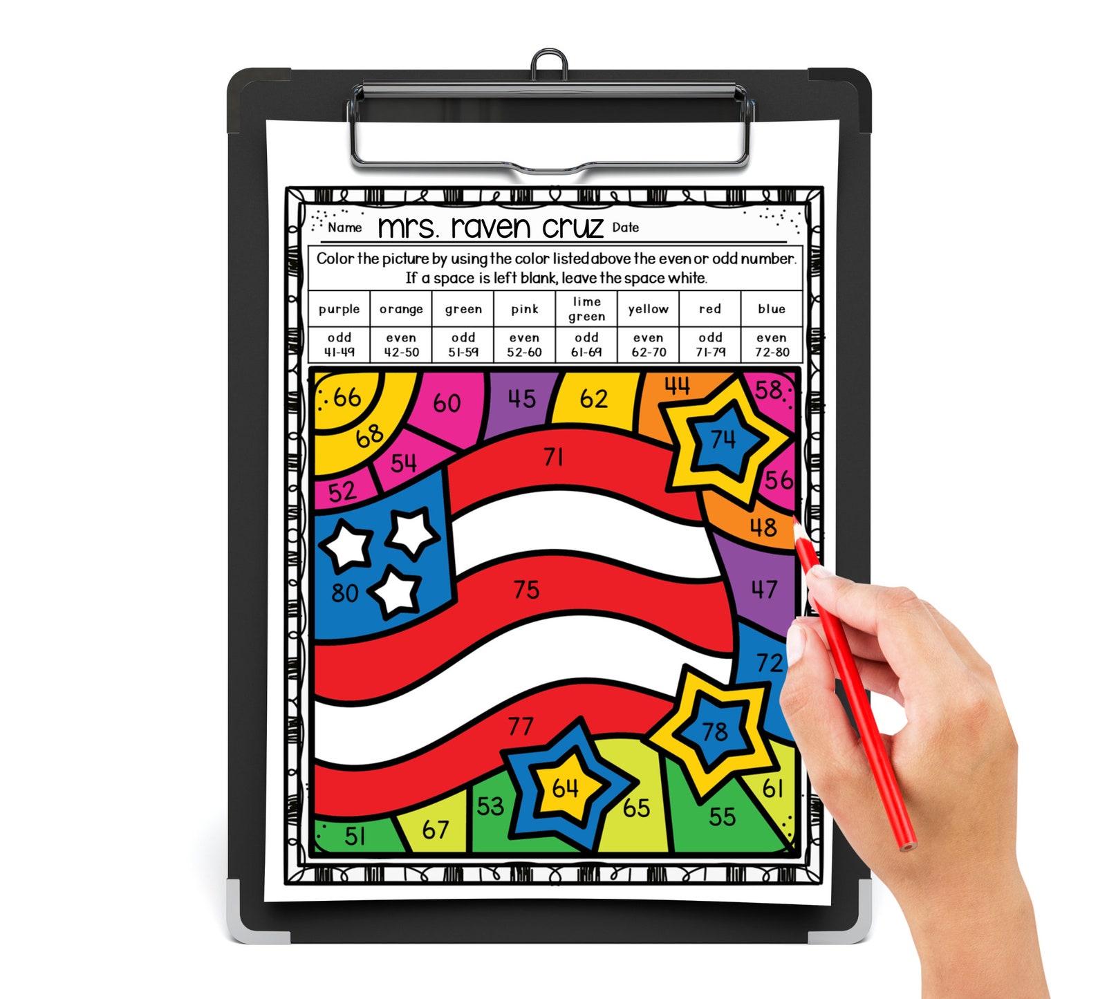 Memorial Day Coloring Pages Odd and Even Numbers Memorial Day ...