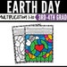 Earth Day Multiplication Color by Number Worksheets for 3rd Grade and ...