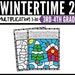 Winter Color by Number Multiplication Worksheets, Winter Classroom Math ...
