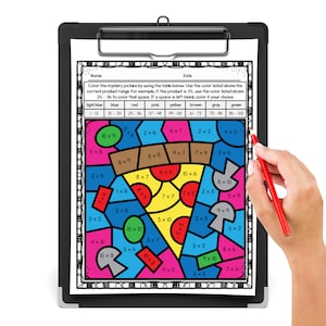 Fast Food Multiplication Color by Number Worksheets, 3rd Grade Math ...