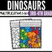 Dinosaur Multiplication Color by Number Worksheets Fun 3rd Grade ...