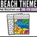 Beach Themed Multiplication Color by Number Worksheets for 3rd Grade ...