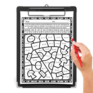 Fast Food Multiplication Color by Number Worksheets, 3rd Grade Math ...