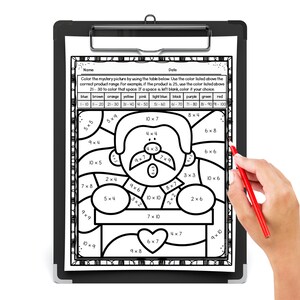 Martin Luther King Day Multiplication Color by Number for 3rd - Etsy