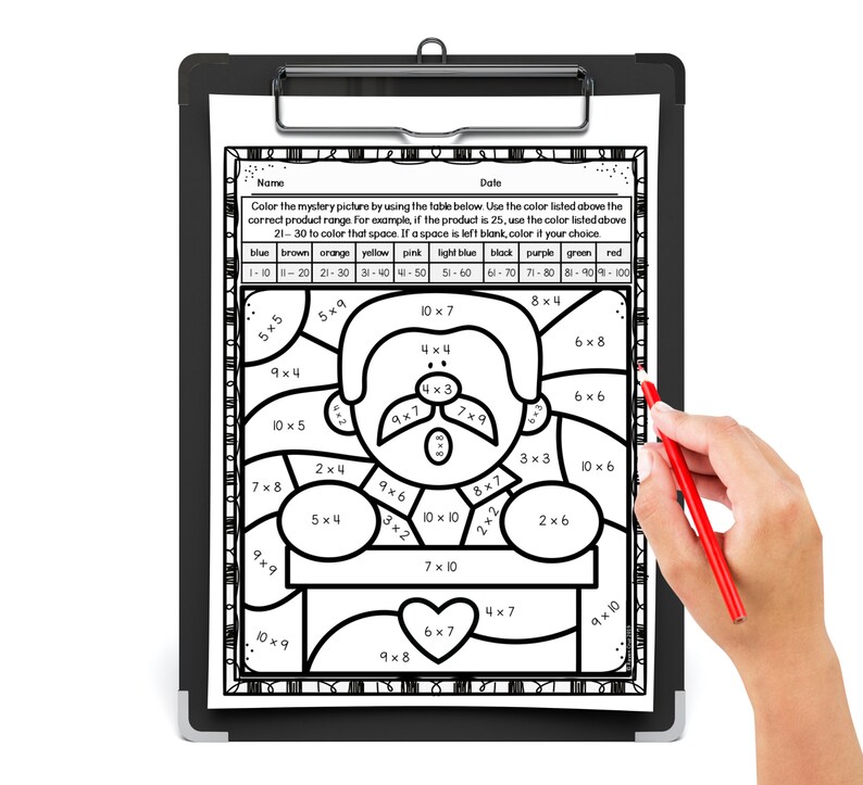 Martin Luther King Day Multiplication Color by Number for 3rd - Etsy