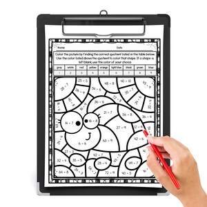 Bugs Division Color by Number Worksheets | 3rd Grade Centers | 4th ...