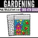Gardening Multiplication Color by Number Worksheets for 3rd Grade and ...