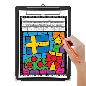Color by Number for St. Lucia's Day Multiplication Printable ...