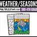 Weather and Season Multiplication Color by Number Worksheets | 3rd ...