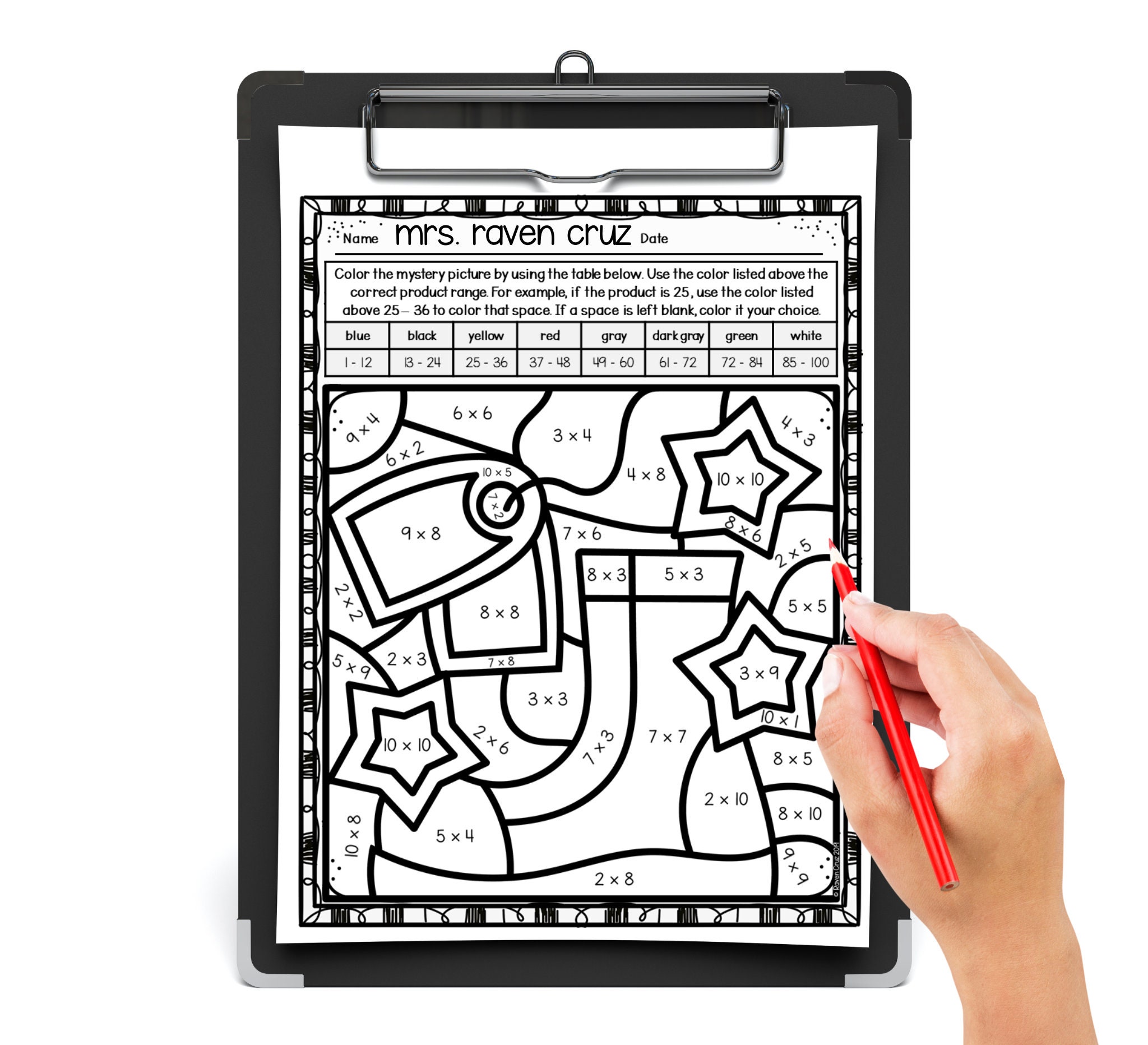 Memorial Day Coloring Pages Multiplication Color by Number Worksheets ...