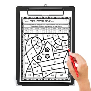 Memorial Day Color by Number: Odd & Even Worksheet (digital Download ...