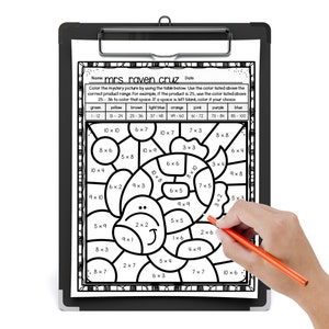 Sea and Ocean Animal Color by Number Multiplication Worksheets | - Etsy