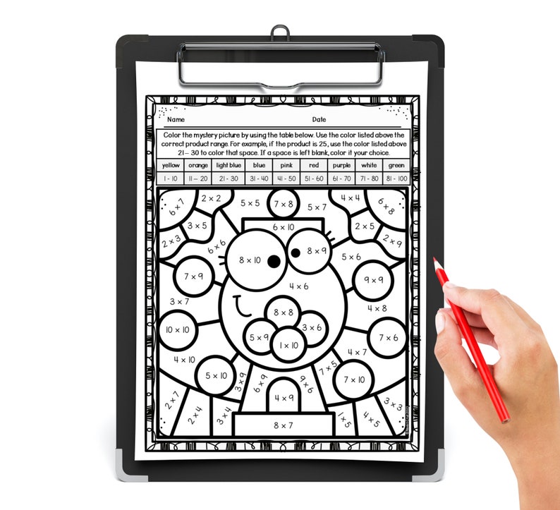 Sweet Treats Multiplication Color by Number Worksheets for 3rd Grade ...