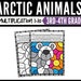 Arctic Animals Multiplication Color by Number Activity for 3rd-grade ...