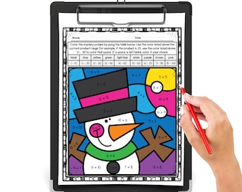 Sweet Treats Multiplication Color by Number Worksheets for 3rd - Etsy