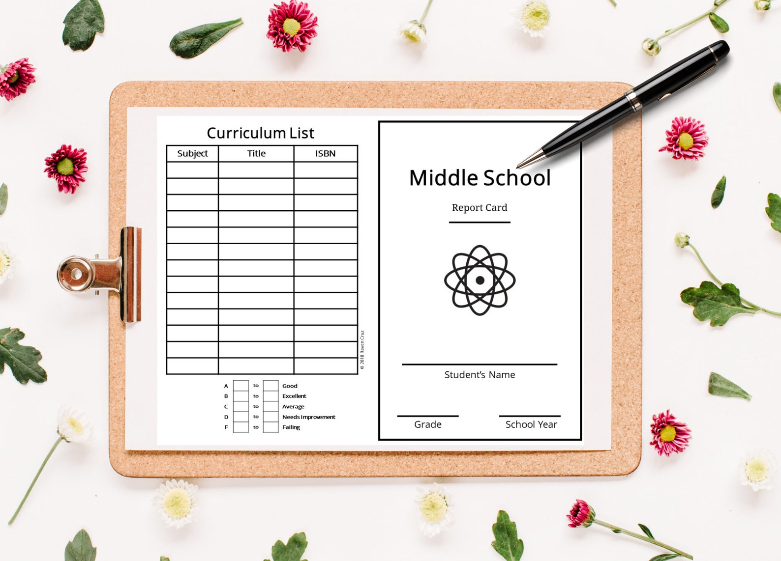 Editable Grade Tracker, Homeschool Report Card, Homeschool Grade Sheets ...