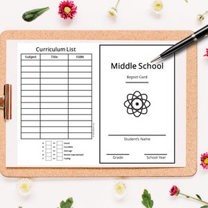 Editable Grade Tracker, Homeschool Report Card, Homeschool Grade Sheets ...