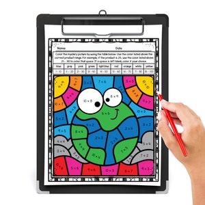 Earth Day Multiplication Color by Number Worksheets for 3rd Grade and ...