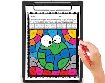 Fast Food Multiplication Color by Number Worksheets (Download Now) - Etsy