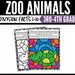 Zoo Animals Division Color by Number Worksheets | 3rd Grade and 4th ...
