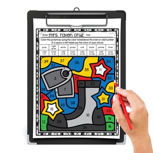 Memorial Day Color by Number: Odd & Even Worksheet (digital Download ...