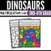 Dinosaur Multiplication Color by Number Worksheets Fun 3rd Grade ...