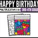 Happy Birthday Multiplication Color by Number Worksheets for 3rd Grade ...