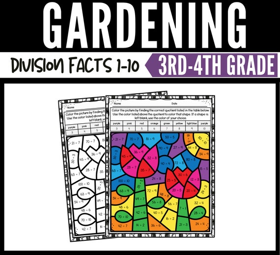 Division Coloring Worksheets 4th Grade