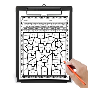 Beach Themed Multiplication Color by Number Worksheets for 3rd Grade ...