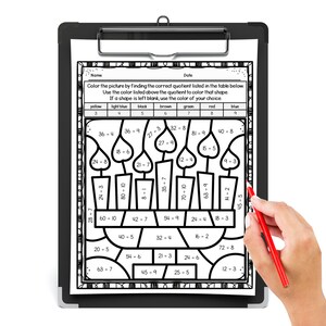 Kwanzaa Color by Number Divisionworksheets 3rd Grade and 4th Grade Math ...