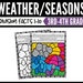 Weather and Seasons Division Color by Number Worksheets | 3rd Grade and ...