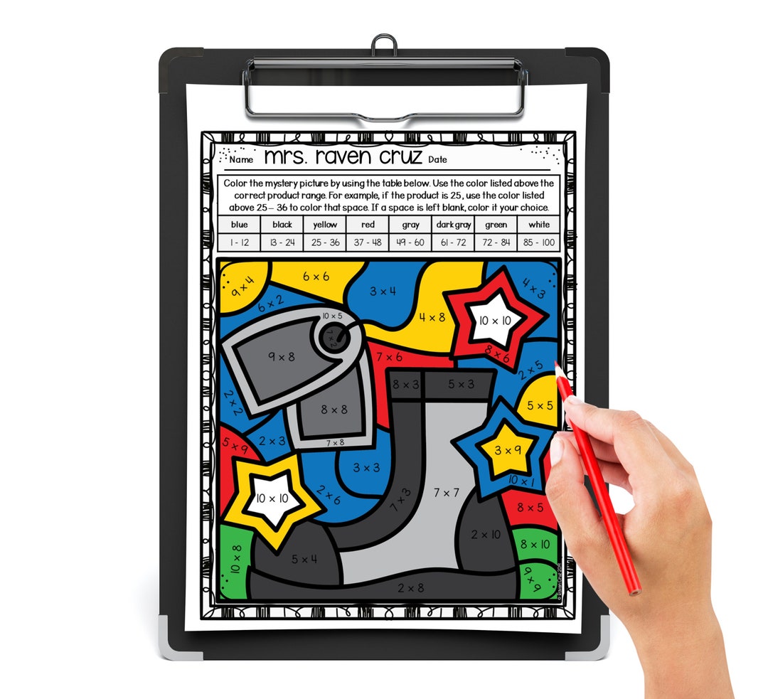 Memorial Day Coloring Pages Multiplication Color by Number Worksheets ...