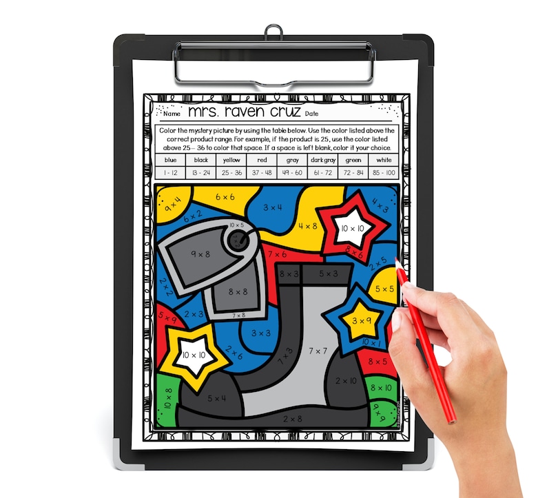 Memorial Day Coloring Pages Multiplication Color by Number Worksheets ...