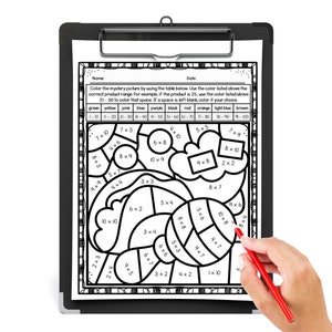 Cinco De Mayo Color by Number Multiplication Worksheets for 3rd Grade ...