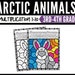Arctic Animals Multiplication Color by Number Activity for 3rd-grade ...