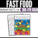 Fast Food Division Color by Number Worksheets | 3rd Grade Division ...
