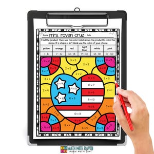 4th of July Coloring Pages Multiplication Fact Practice 3rd Grade and ...