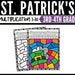 St Patrick's Day Color by Number Leprechaun Pot of Gold Multiplication ...